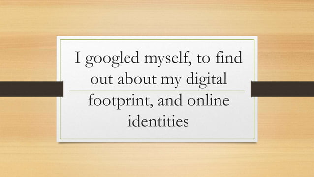 Online identity ppt | PPTX