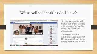 Online identity ppt | PPTX
