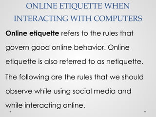 ONLINE IDENTITY SAFETY junior school notes | PPTX