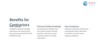 Online Induction Portal Software for Contractor Safety | PPTX