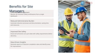 Online Induction Portal Software for Contractor Safety | PPTX
