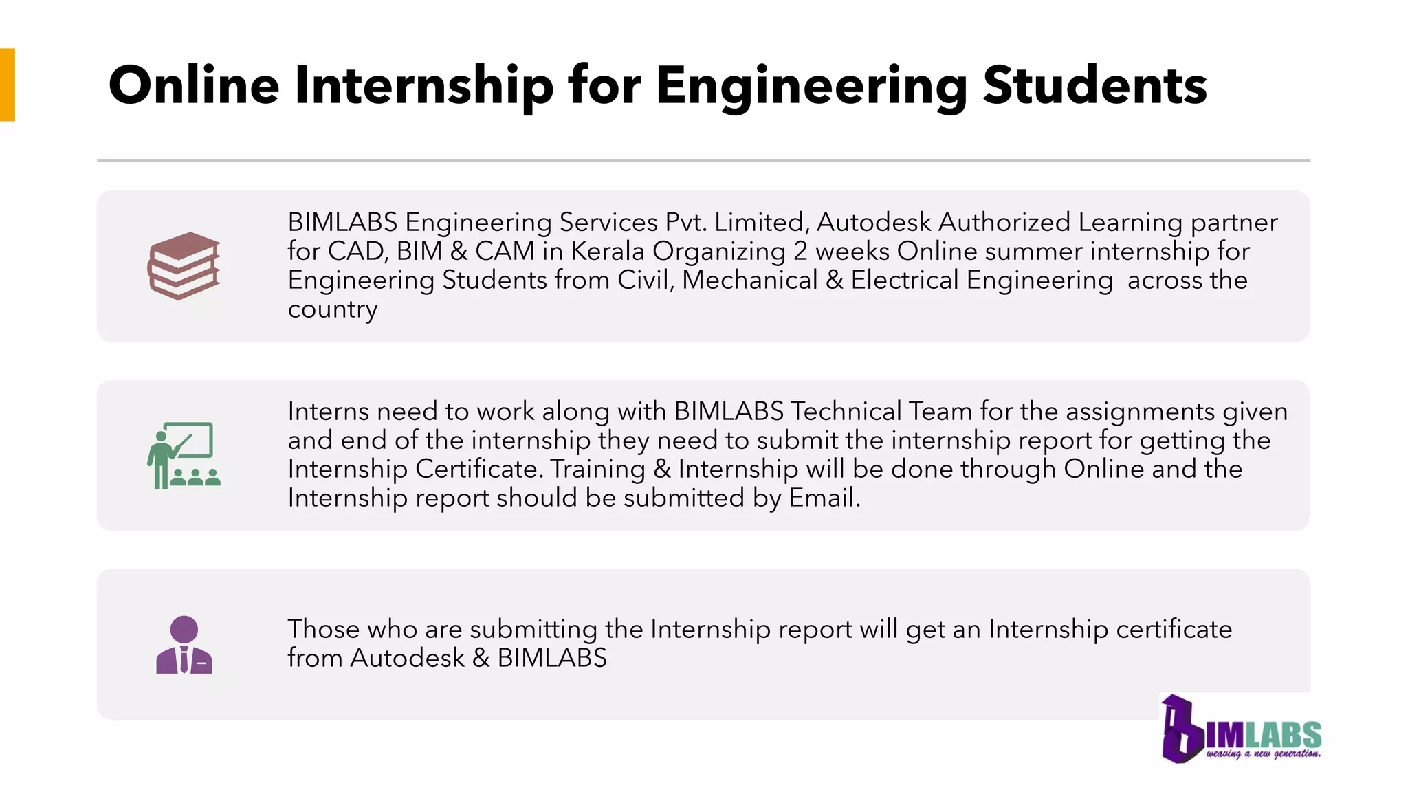 Online internship for engineering students | PPT