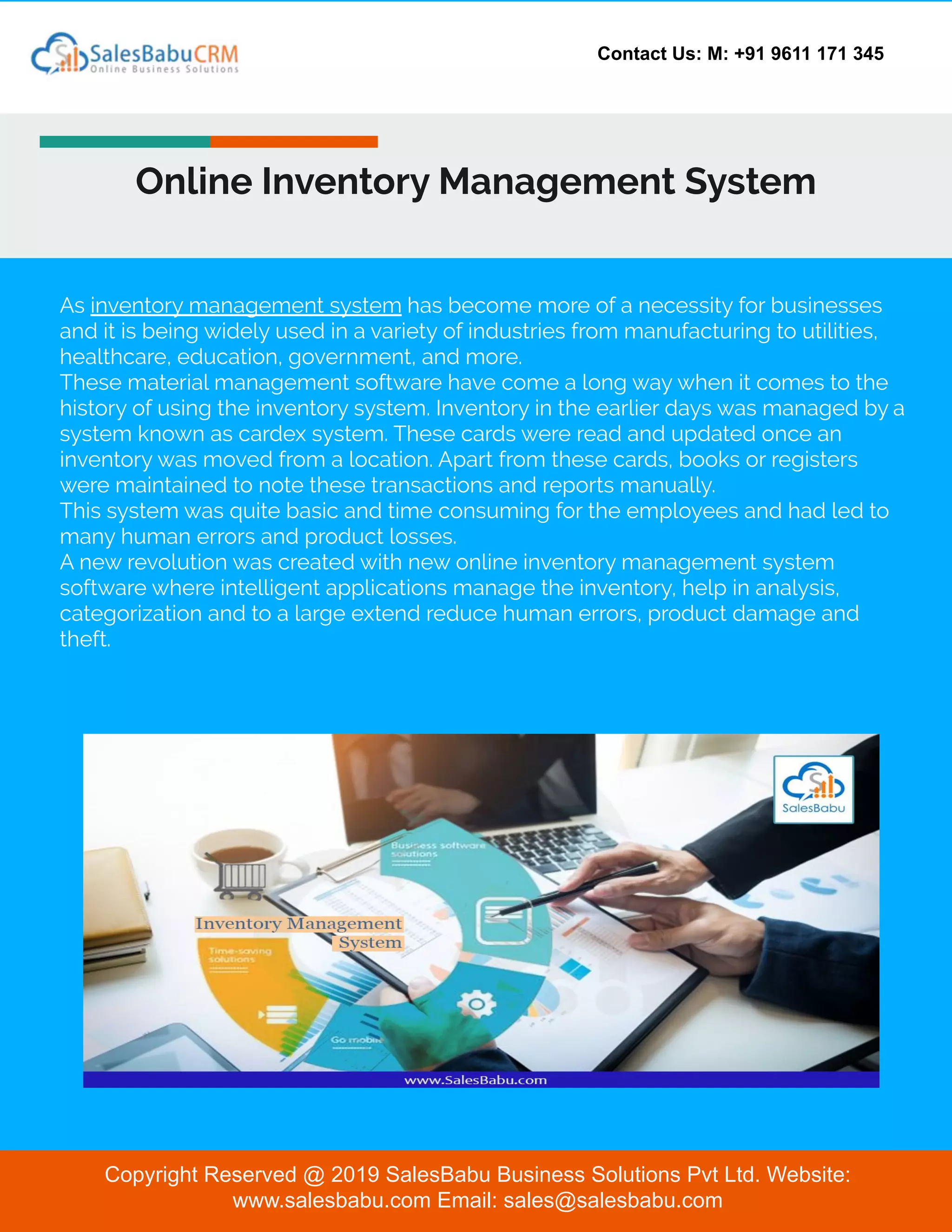 Online inventory management system | PDF