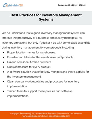 Online inventory management system | PDF