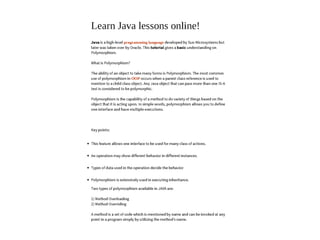 learn Onlinejava | PPT