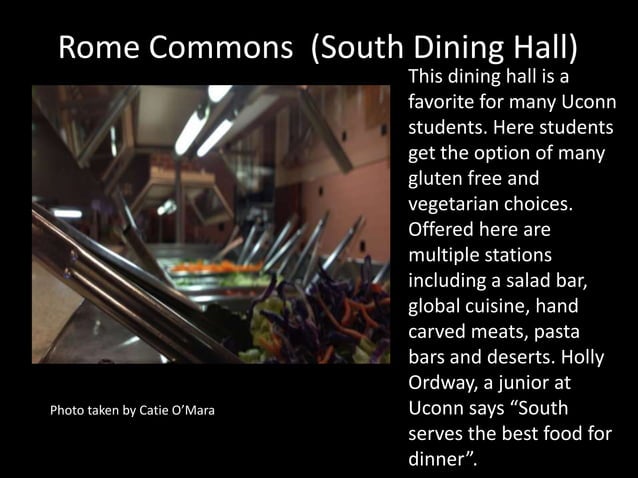 Dining Hall choices at uconn | PPTX