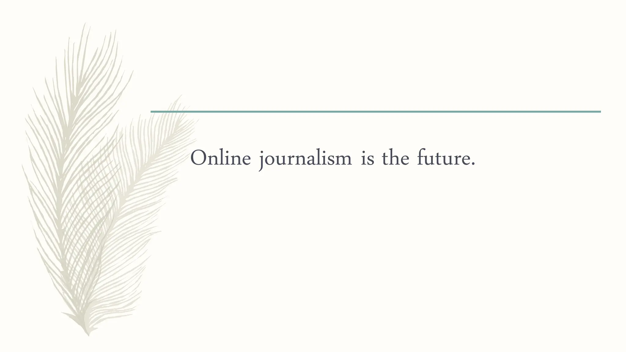 ONLINE JOURNALISM overview presentationpdf | PPT