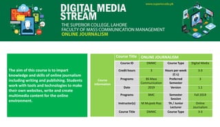 Online journalism Course Outline (Module Presentation ) | PDF