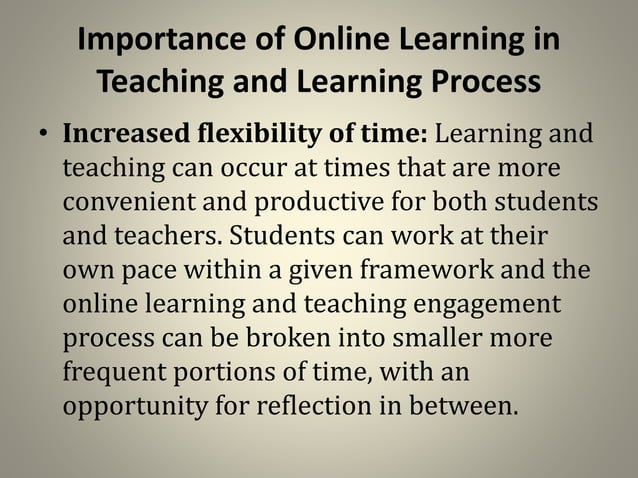 Online Learning: Meaning, Scope and Its Importance in Teaching and ...