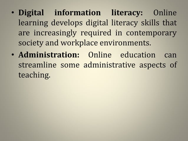 Online Learning: Meaning, Scope and Its Importance in Teaching and Learning Process | PPTX ...