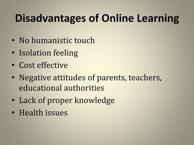 Online Learning: Meaning, Scope and Its Importance in Teaching and Learning Process | PPTX ...