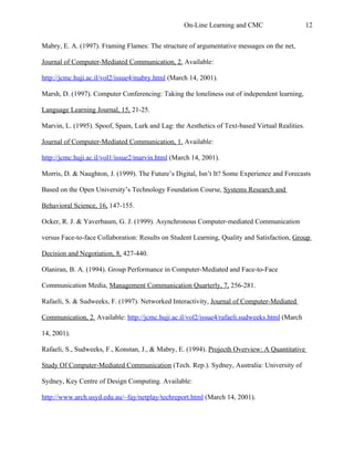 Onlinelearningand Cmc | PDF