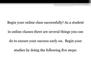 5 Tips for Successful Online Learning | PPT