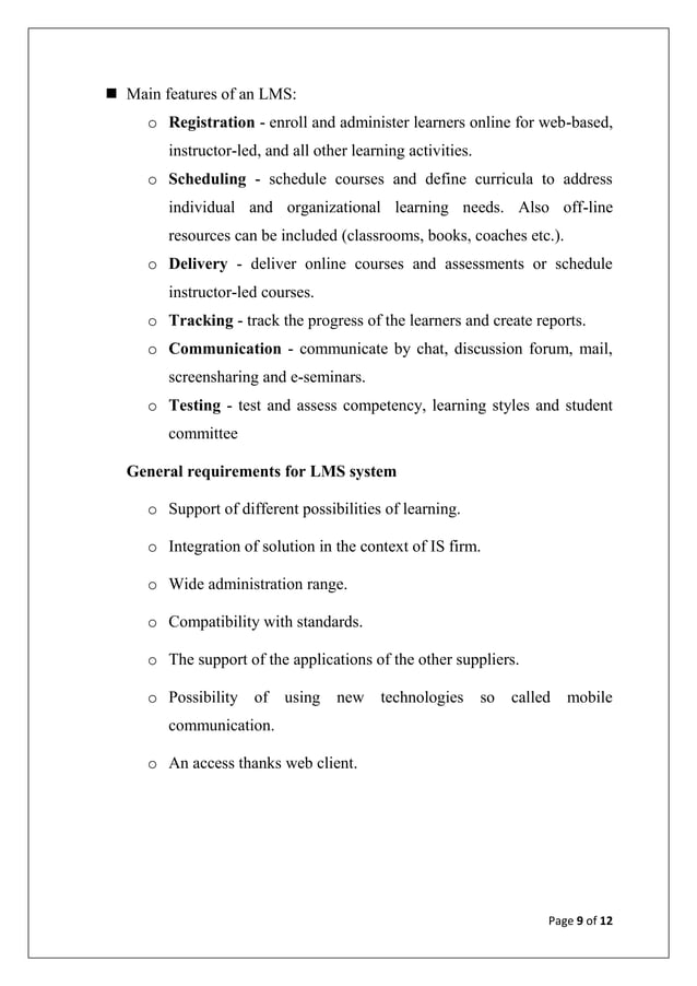 Online learning assignment | PDF