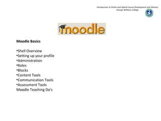 Online Learning Course Moodle Overview | PPT