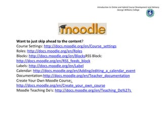 Online Learning Course Moodle Overview | PPT