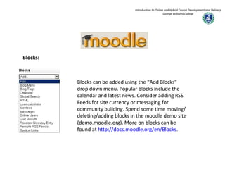 Online Learning Course Moodle Overview | PPT
