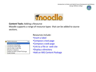 Online Learning Course Moodle Overview | PPT