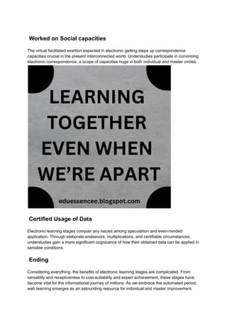 "Beyond Boundaries: The Unmatched Benefits of Online Learning Platforms" | PDF