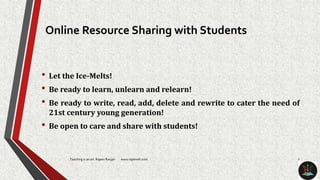 Online Learning Resource Sharing with Students | PPT