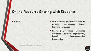 Online Learning Resource Sharing with Students | PPT