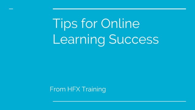Tips for Online Learning Success | PPT