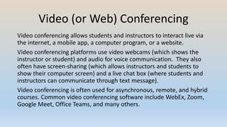 Online Learning Terminology | PPT