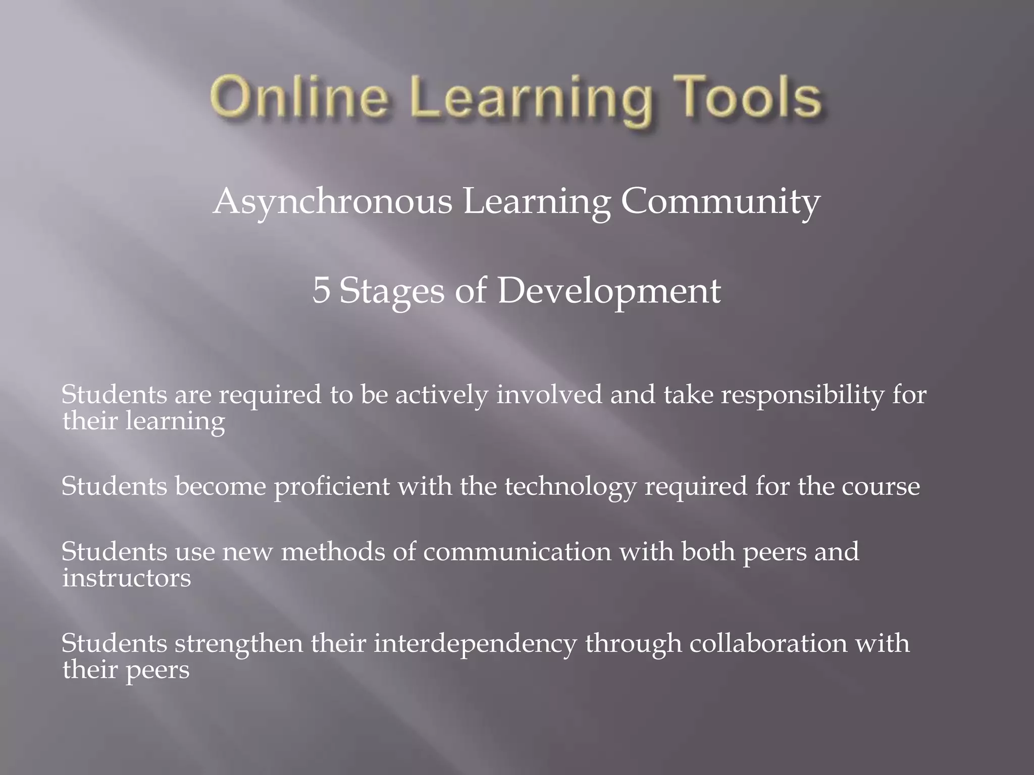 Online learning tools power point | PPT