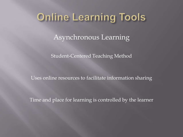 Online learning tools power point | PPT