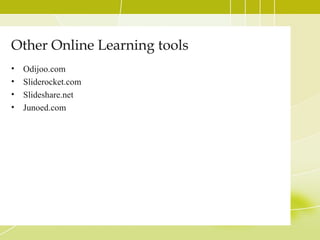 Online Learning Topic Presentation | PPT
