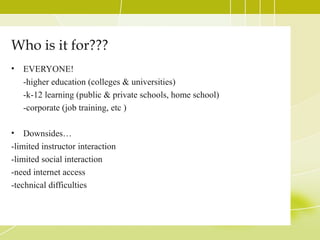 Online Learning Topic Presentation | PPT