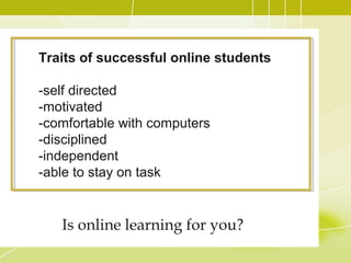 Online Learning Topic Presentation | PPT