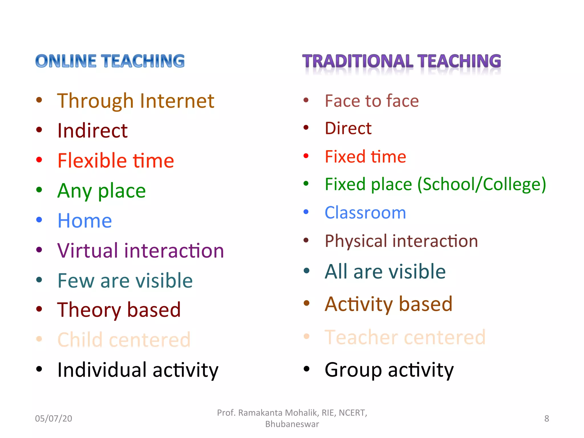 Online learning vs. traditional learning | PDF