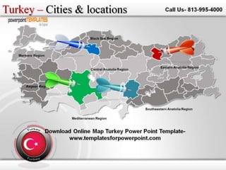 Editable Map Turkey Powerpoint Template | PPTX