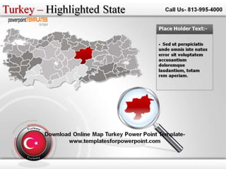 Editable Map Turkey Powerpoint Template | PPT