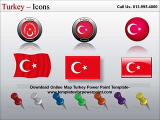 Editable Map Turkey Powerpoint Template | PPT