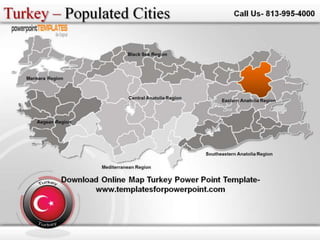 Editable Map Turkey Powerpoint Template | PPTX