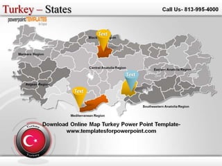 Editable Map Turkey Powerpoint Template | PPTX