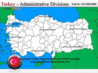Editable Map Turkey Powerpoint Template | PPTX