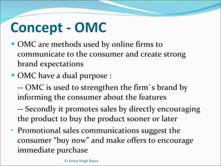 Online marketing communications | PPT