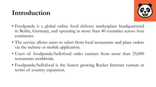 Online marketing strategy of Food Panda | PPTX