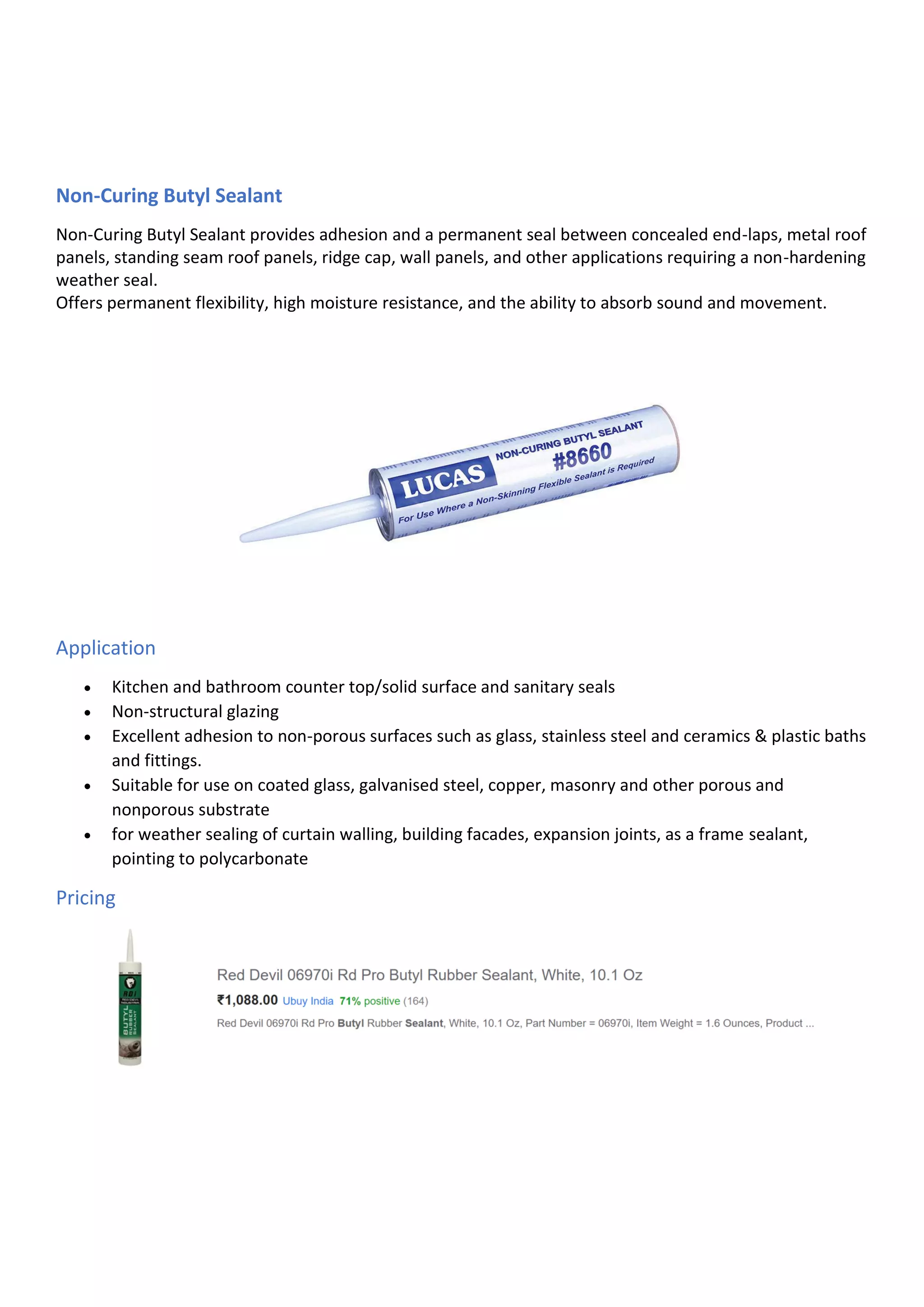Rubber and Sealants | PDF