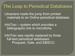 Online materials for the school library | PPTX