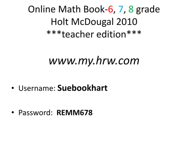 Online math book 6, 7, 8 grade- teacher guide (1) | PPT