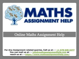 Online Maths Assignment Help | PPT