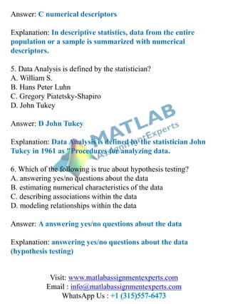 Online Matlab Assignment Help | PDF