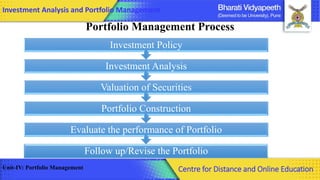 Portfolio Mangement Process and Feature | PPTX | Stocks and Bonds ...