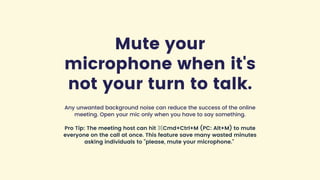 Online meetings 101 | PDF