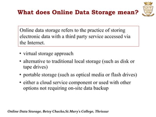 Online Data Storage | PPT