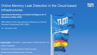 Online Memory Leak Detection in the Cloud-based Infrastructures | PPT